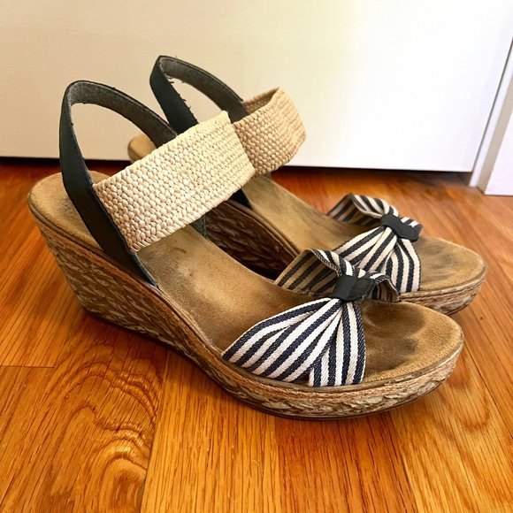 Rieker | Shoes | Rieker Antistress Bluewhite Stripe Nautical Sandal 55 ...